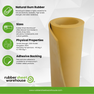 Natural Gum Rubber TAN 40A Rolls, Sheets & Strips — Rubber Sheet Warehouse®