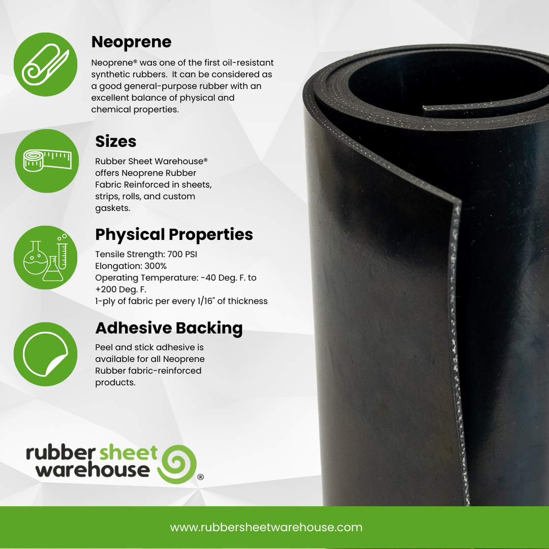 Neoprene Rubber | Fabric Reinforced — Rubber Sheet Warehouse®