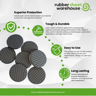 Rubber Foam Pads- NON SLIP- Adhesive Peel and Stick — Rubber Sheet ...
