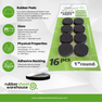 Rubber Foam Pads- NON SLIP- Adhesive Peel and Stick — Rubber Sheet ...