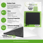 Rubber Foam Pads- NON SLIP- Adhesive Peel and Stick — Rubber Sheet ...