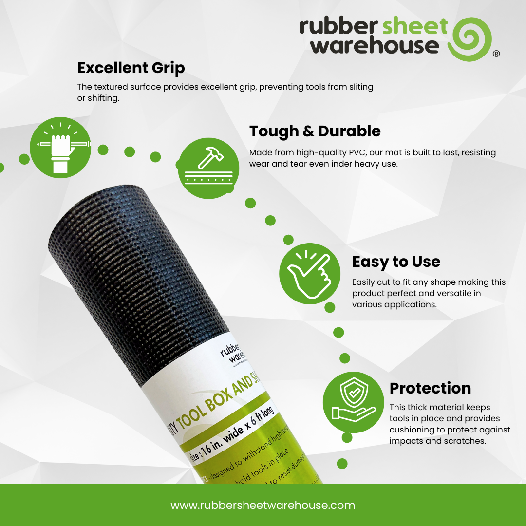 Tool Box and Shelf Liner — Rubber Sheet Warehouse®
