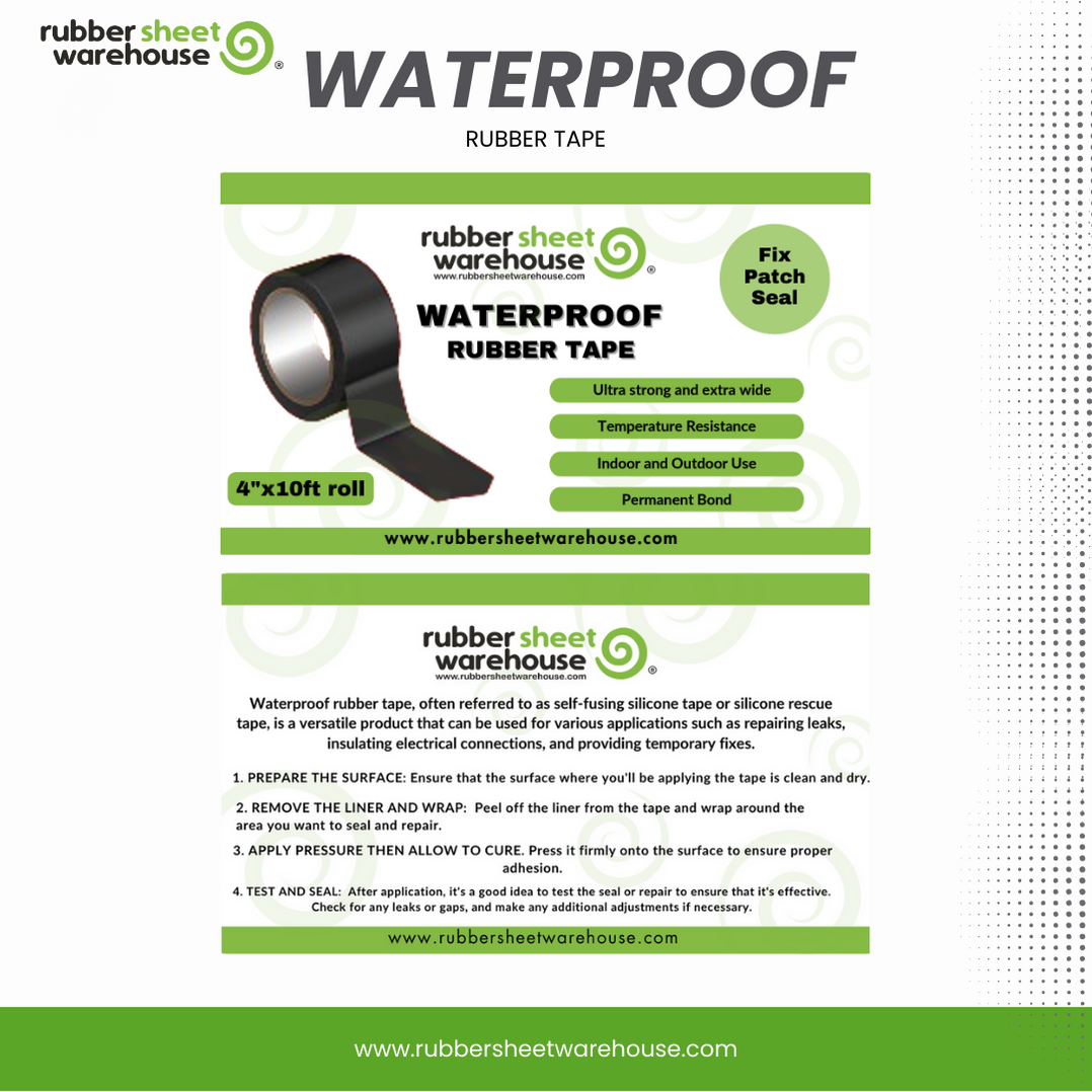 WATERPROOF RUBBER TAPE — Rubber Sheet Warehouse®